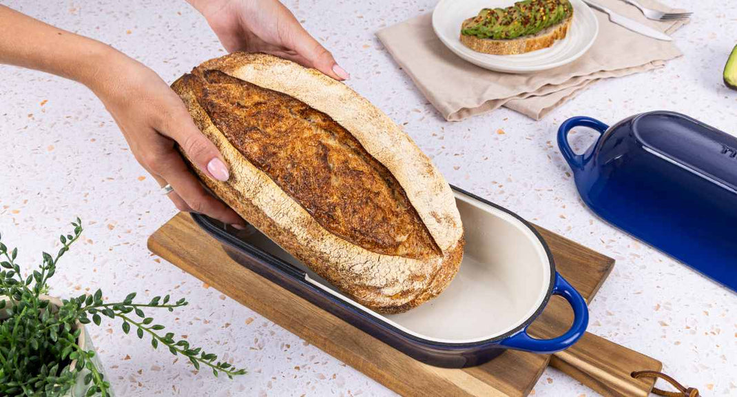 Enamelled Cast Iron Bread Loaf Pot – Non Stick Dutch Oven, 32cm x 14cm